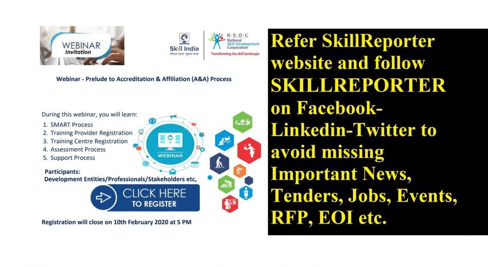 NSDC organizing Webinar on Training Partner Accreditation & Affiliation ...
